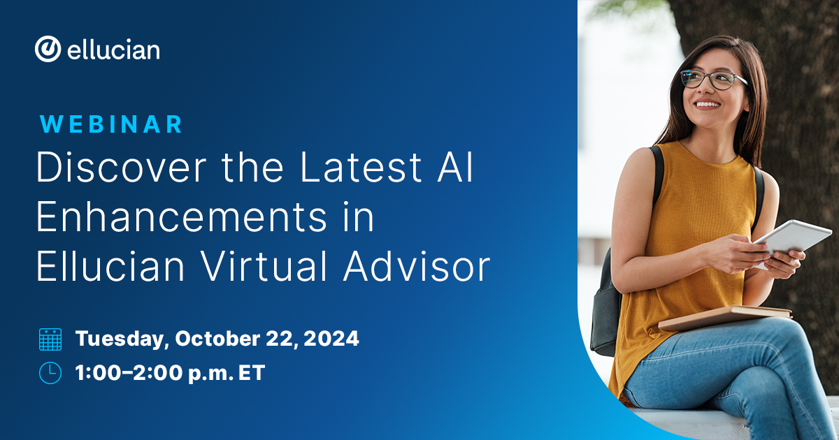 Webinar: Virtual Advisor: AI Enhancements | Ellucian